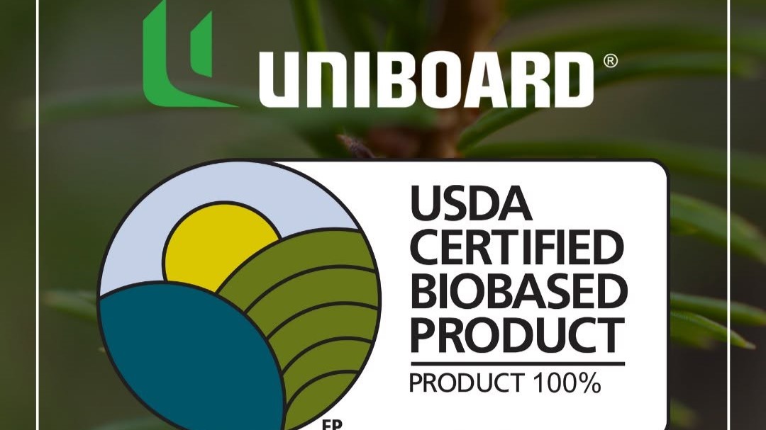 Uniboard Earns USDA BioPreferred® Certification – Wood Industry