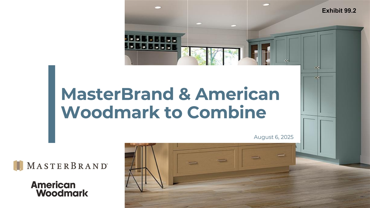 MasterBrand to Acquire American Woodmark in $3.6B All-Stock Merger – Wood Industry